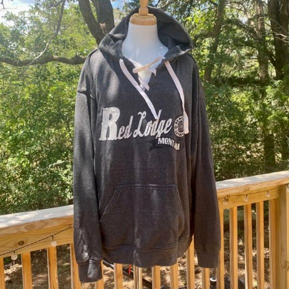 Retrovision Apparel | Tops | Hoodie With Red Lodge Montana | Poshmark